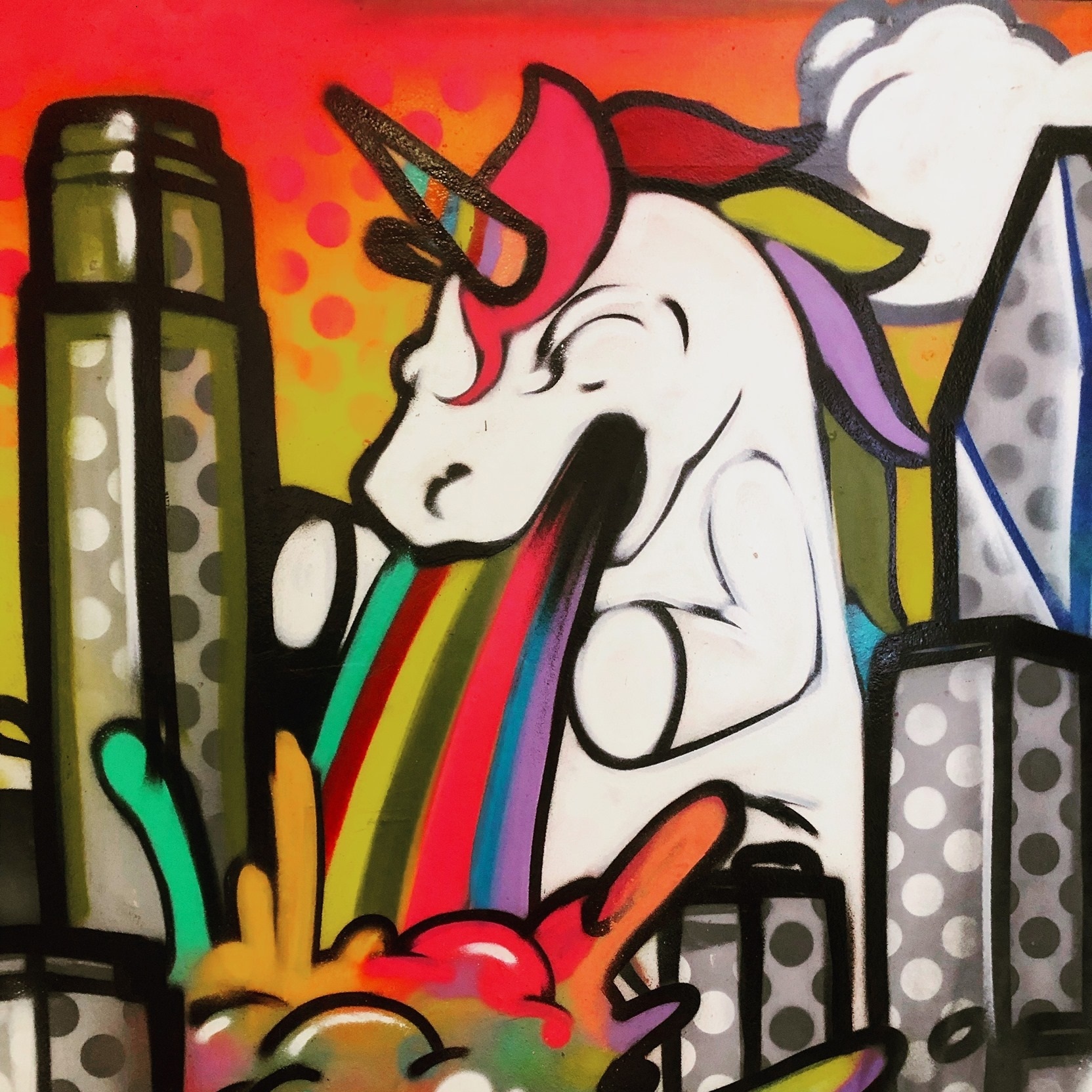 Rainbow Vomit Creates Epic Rolling Stones Mural - ESTILOS MEDIA